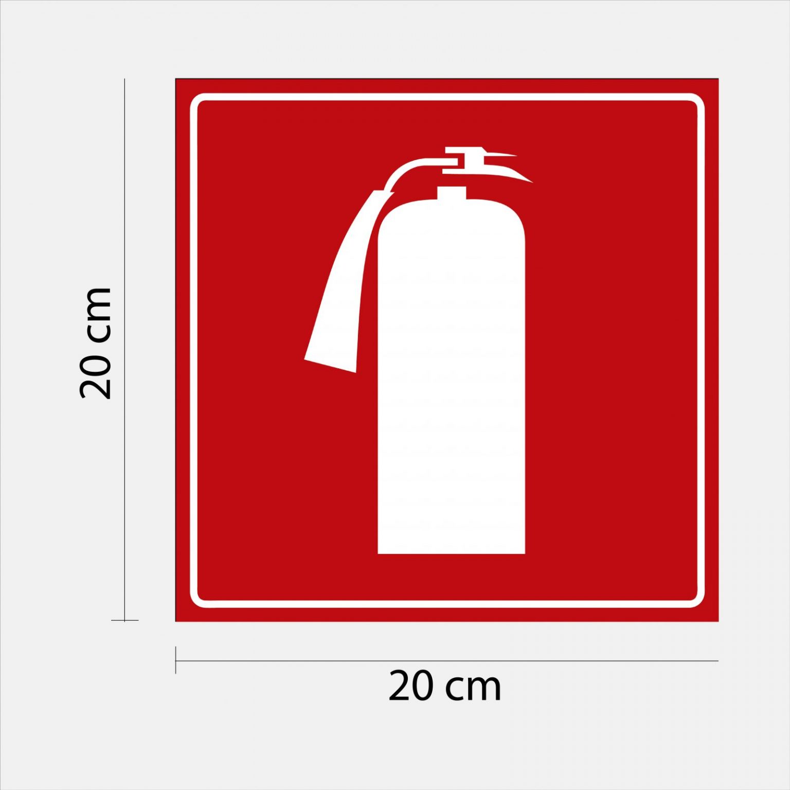 Letrero en Acrilico cristal de 3 mm de espesor 20 x 20 cms "EXTINTOR ...